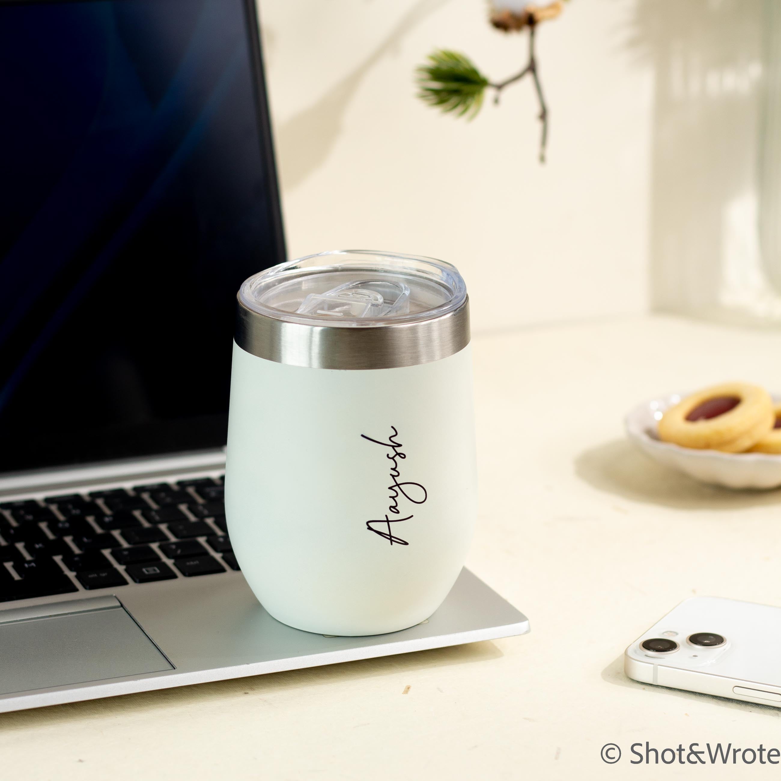 Personalised Travel Cup - White
