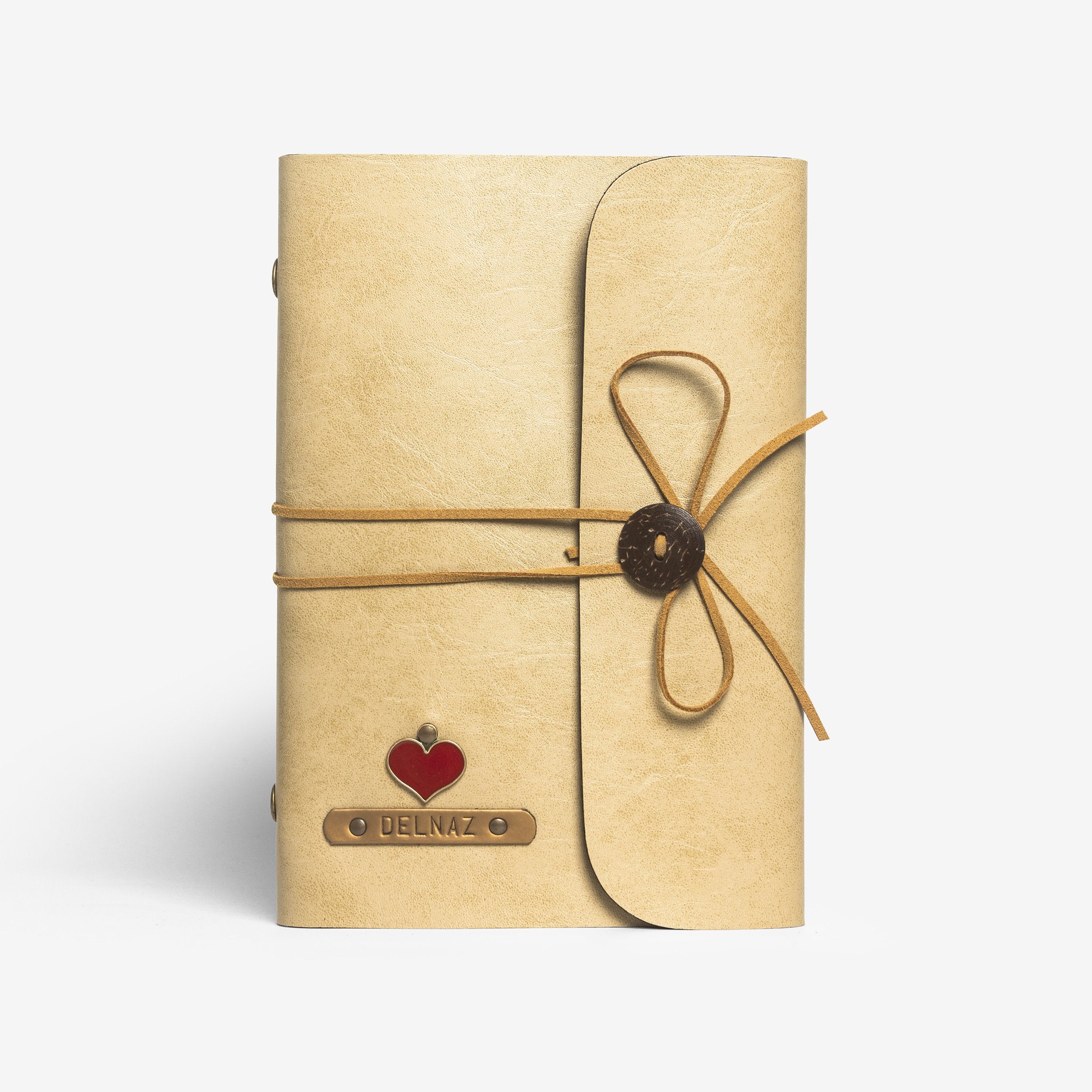 Buy Personalised Beige Diary With Thread for Gifting