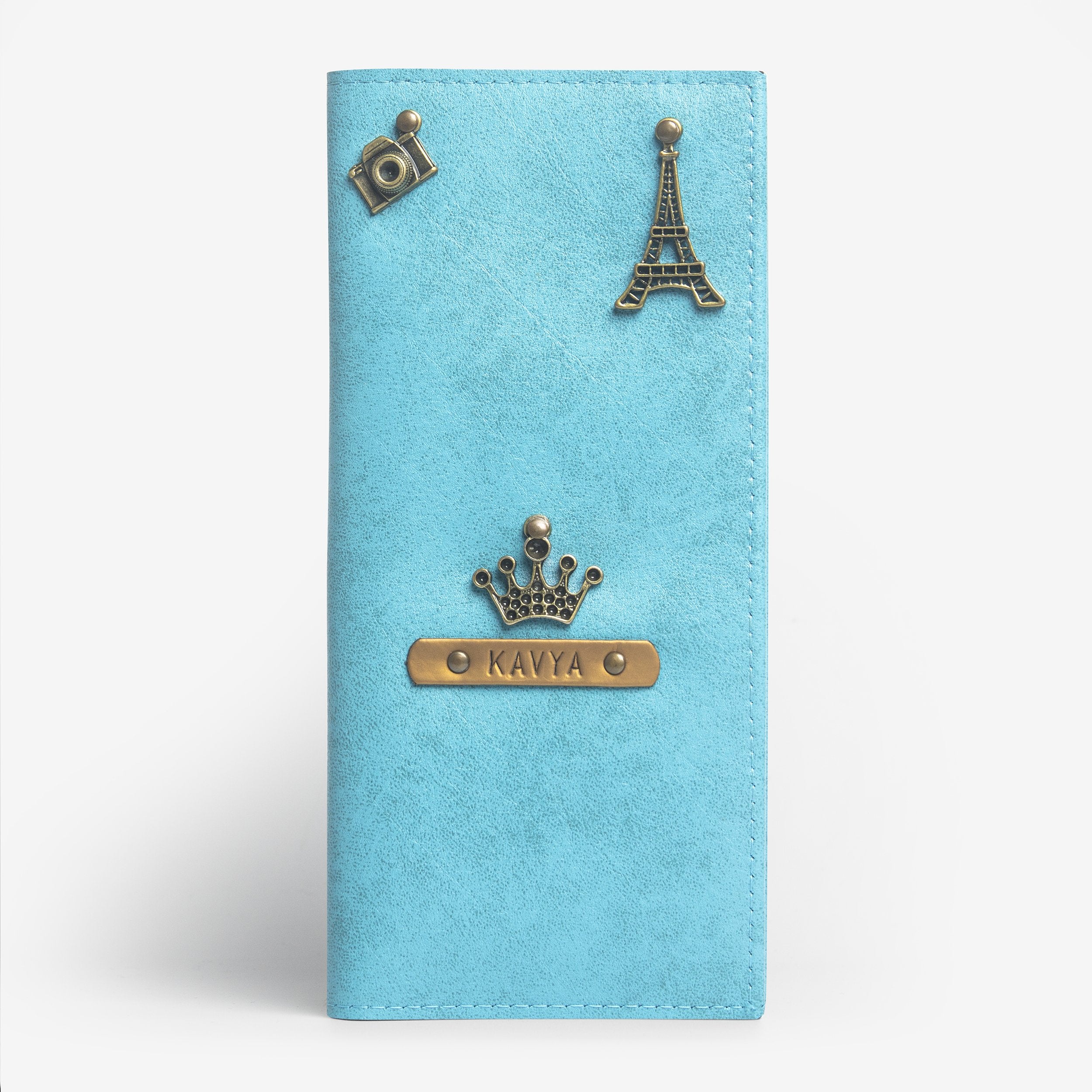 Buy Light Blue Travel Wallet With Name
